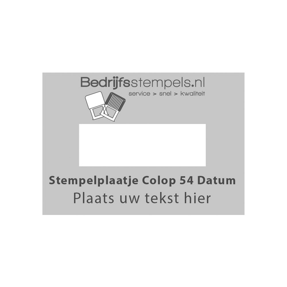 Stempelplaat Colop Printer 54 t.b.v. Colop 54 datumstempel
